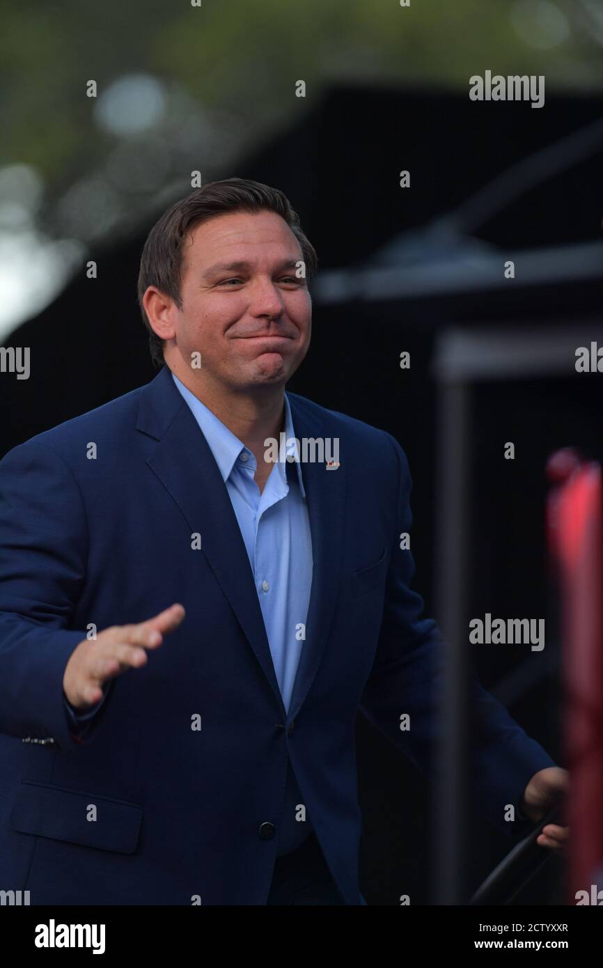 BOCA RATON, FL - NOVEMBER 04: Ron DeSantis, Rudy Giuliani and Attorney ...
