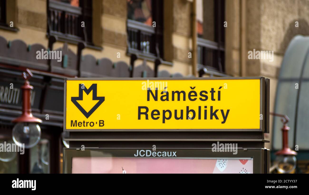 Namesti republiky station hi-res stock photography and images - Alamy