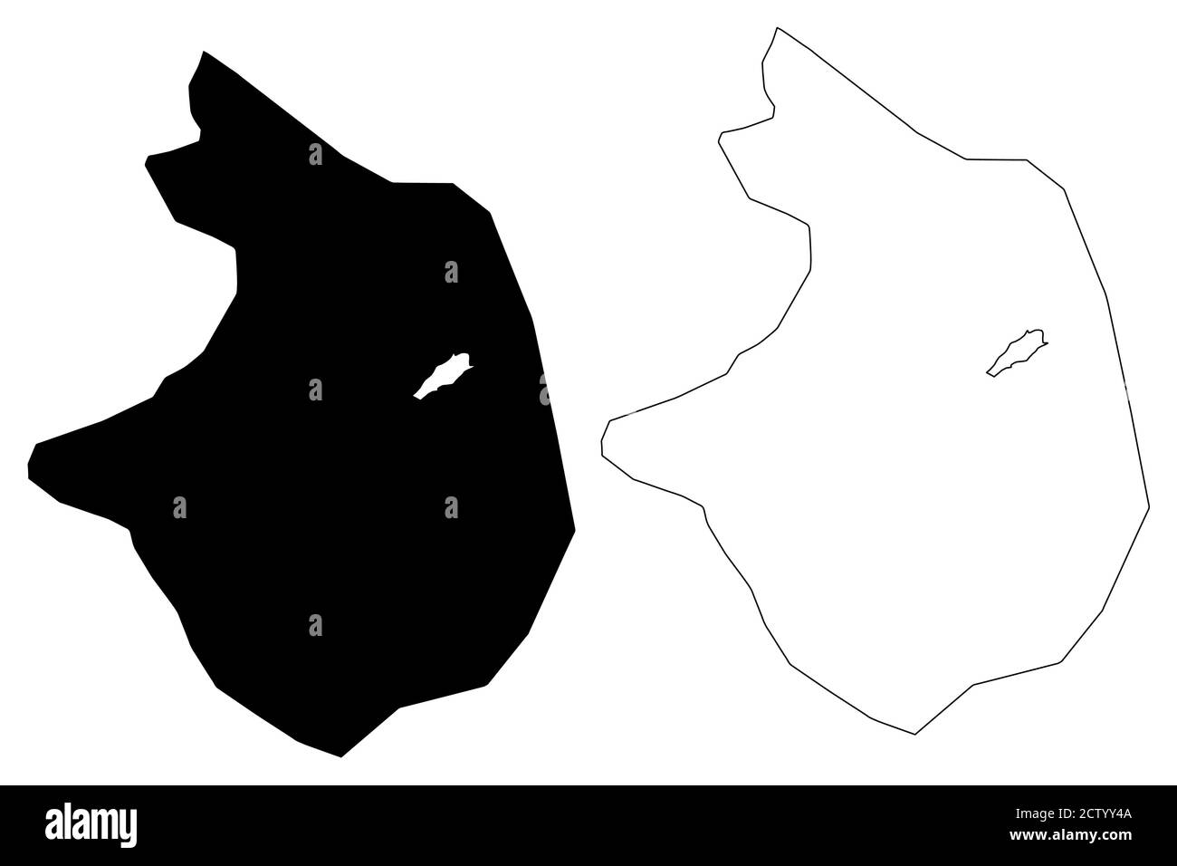 Ndola City (Republic of Zambia, Copperbelt Province) map vector ...