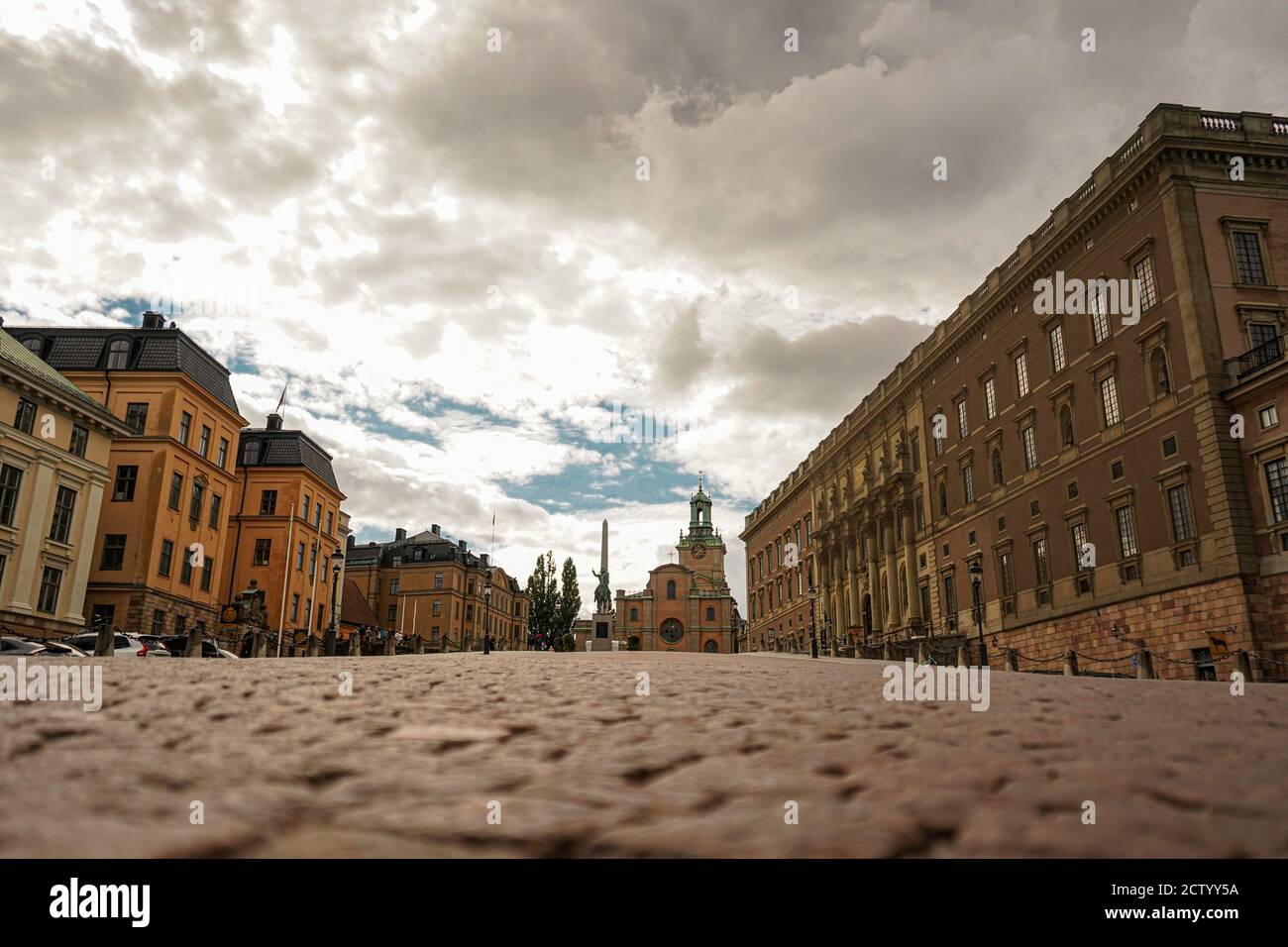 Low angle shot of Slottsbacken Stockholm Sweden Stock Photo - Alamy