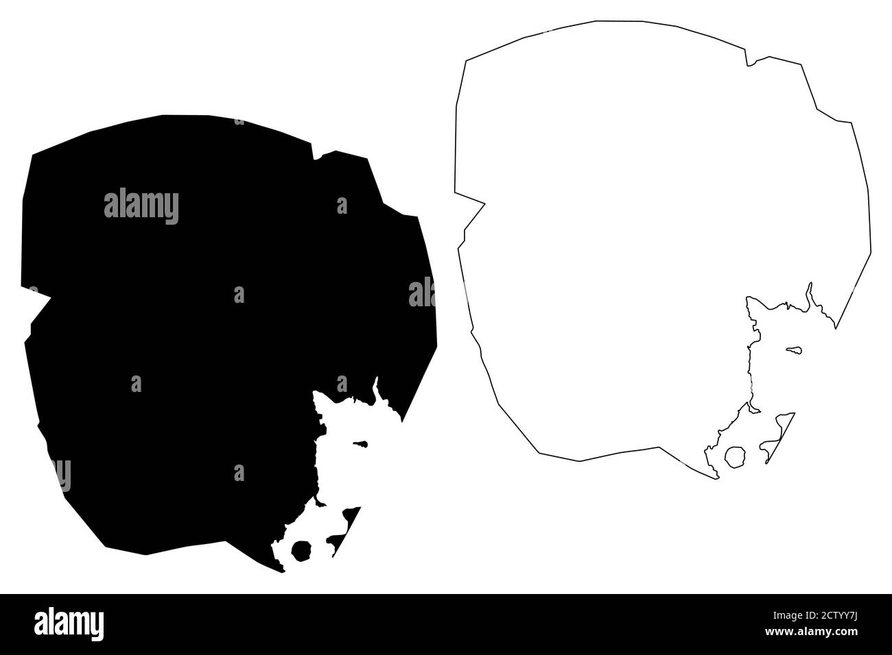 Kampala City (Republic of Uganda) map vector illustration, scribble sketch City of Kampala map ...