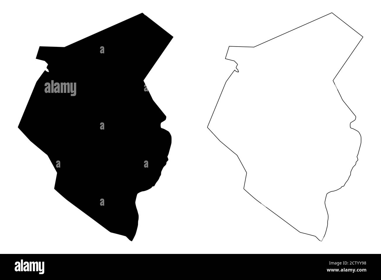 Juba City (Republic of South Sudan, Central Equatoria State) map vector illustration, scribble ...