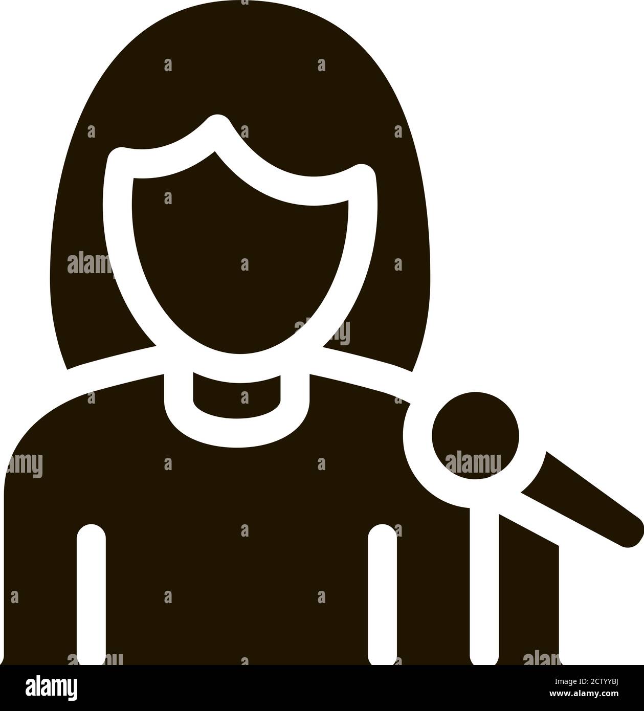 Singer Woman Human Talent Icon Vector Illustration Stock Vector Image ...