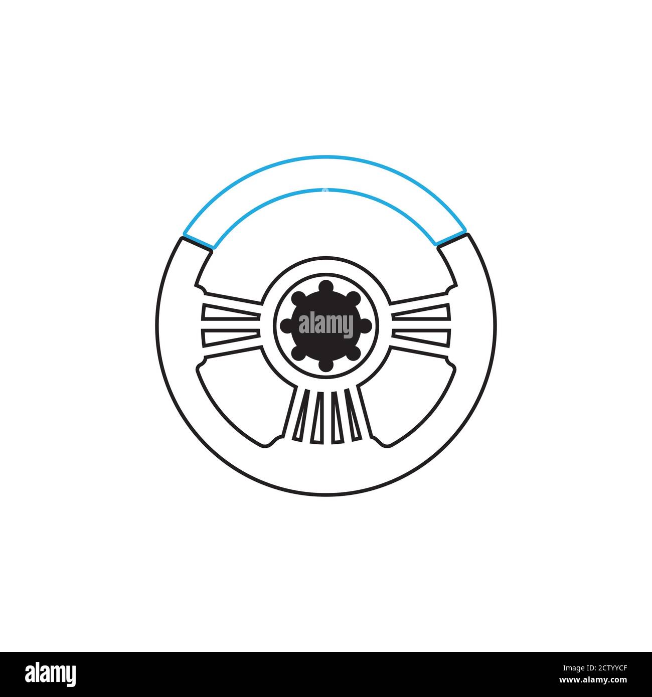 Steering Wheel vector image logo Stock Vector Image & Art - Alamy