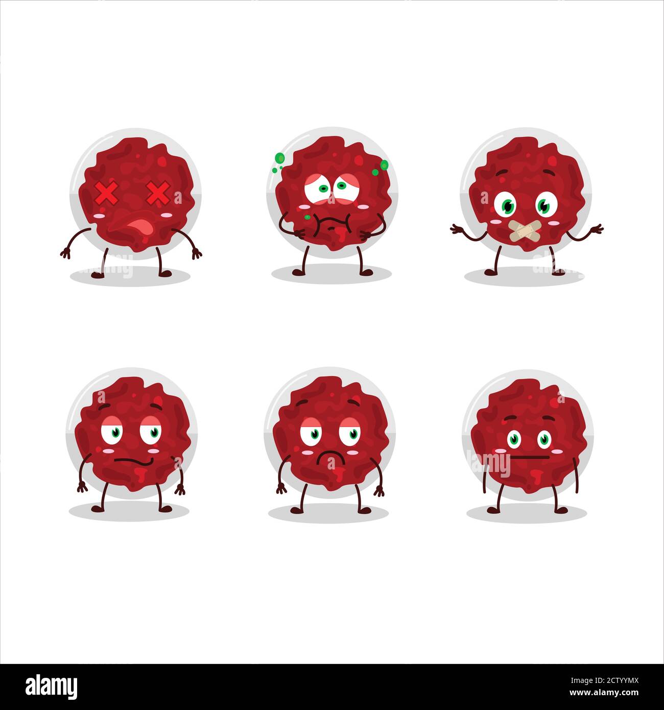 Mashed cranberry cartoon character with nope expression Stock Vector ...
