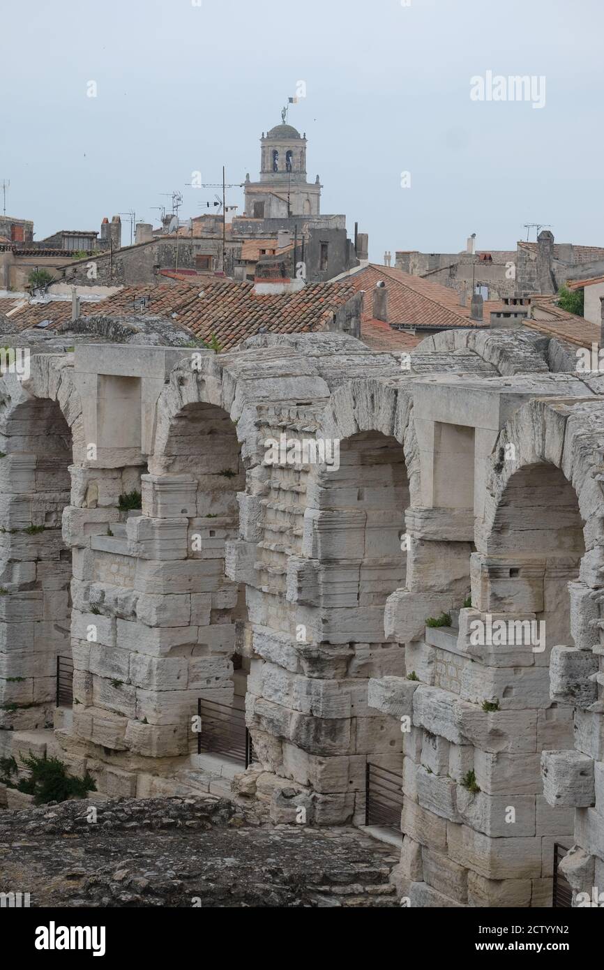 The roman amphitheatre in arles hi-res stock photography and images - Alamy