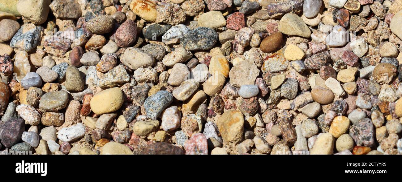 Various gravel pile for background. Sharp closeup stones for ...