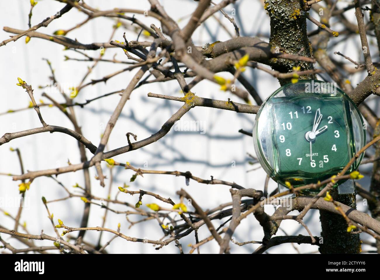the transition to summer time, the arrival of spring, the clock on the ...