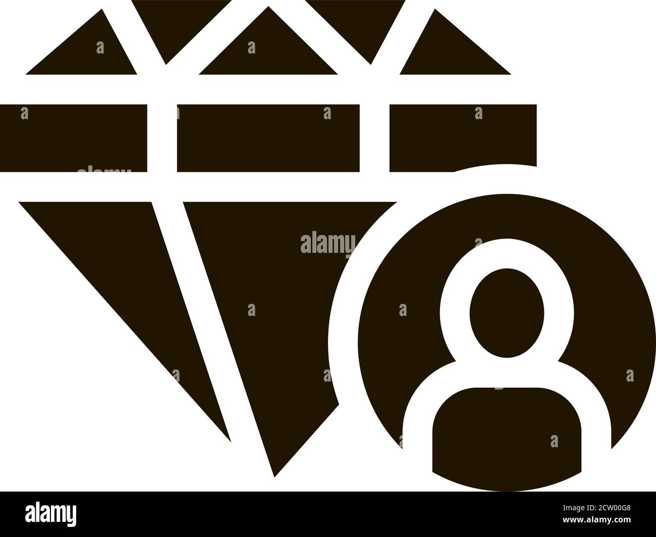 Diamond Human Talent Icon Vector Illustration Stock Vector Image & Art ...