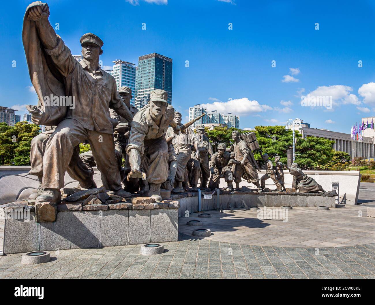 Seoul, South Korea - October 19th 2017: Statue of South Korean war ...