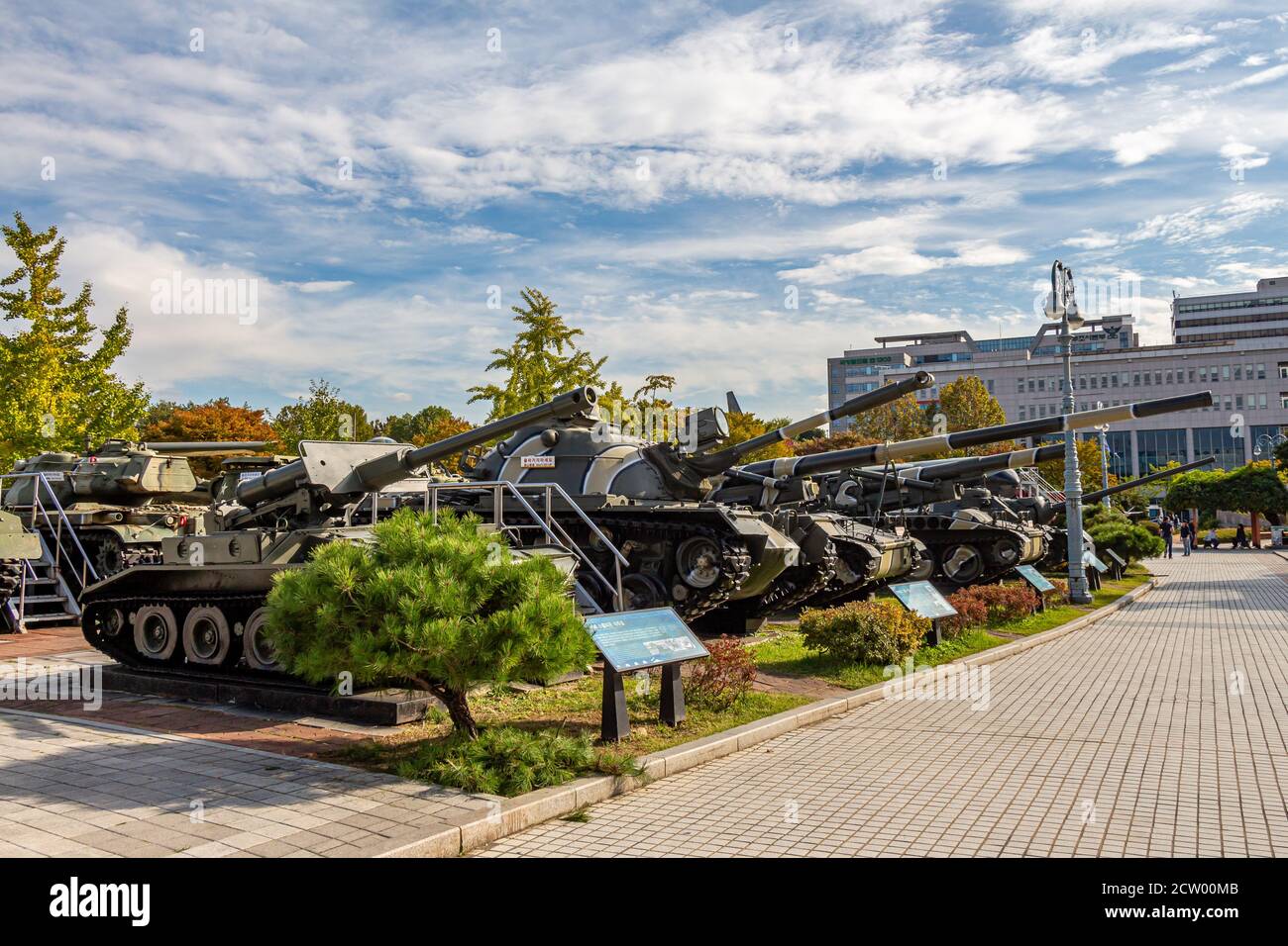 Seoul, South Korea - October 19th 2017: A row of Tanks at the War ...
