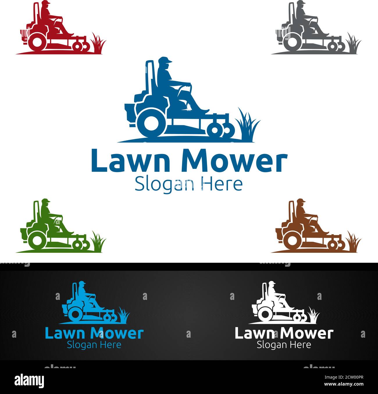 Lawn Mower Logo for Lawn Mowing Gardener Vector Design Stock Vector ...