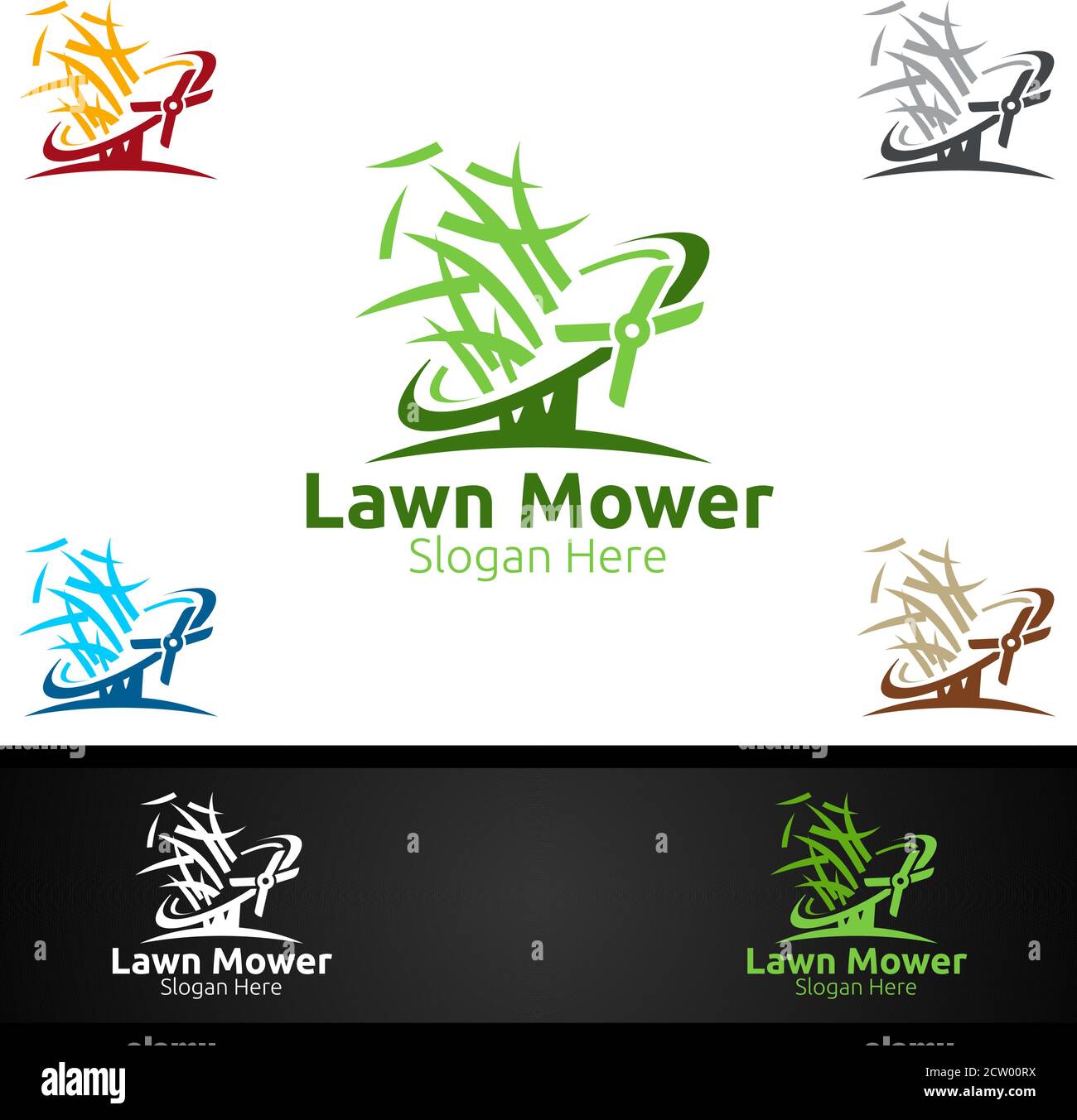 Cut Lawn Mower Logo for Lawn Mowing Gardener Vector Design Stock Vector ...