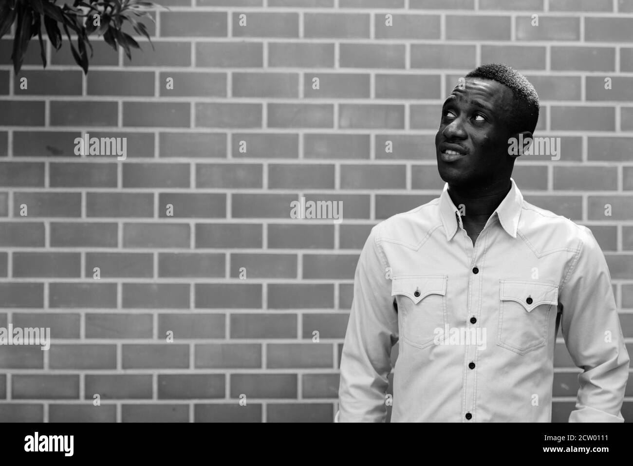 Brick wall man hi-res stock photography and images - Alamy