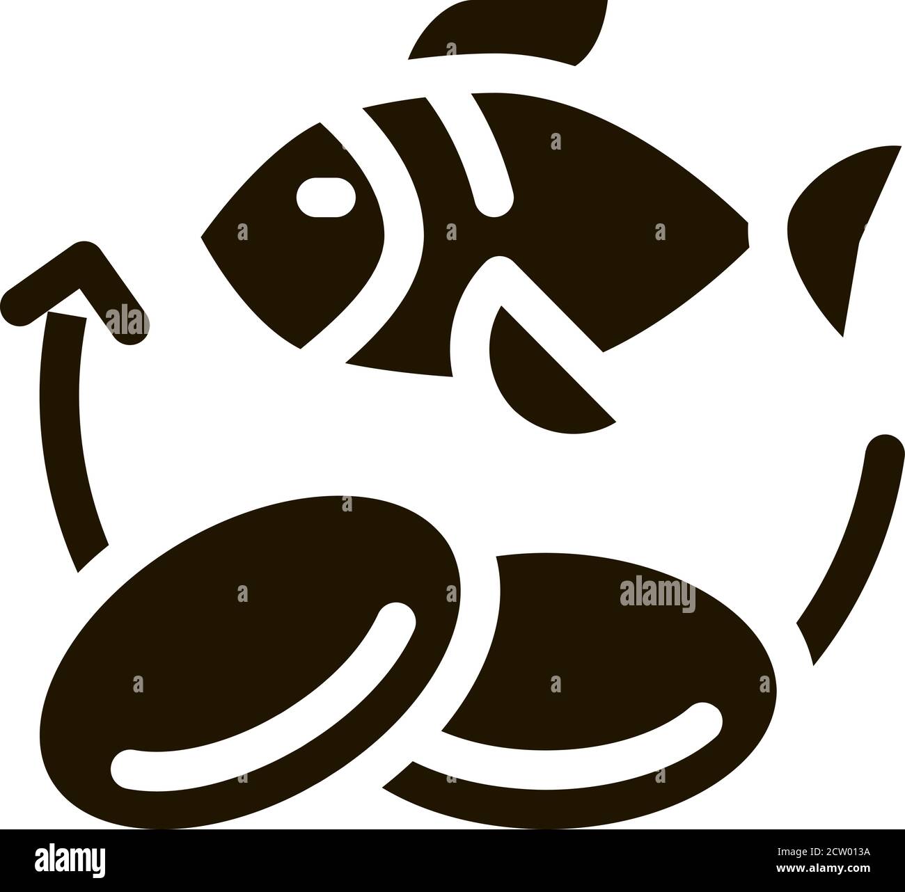 Fish Nutrients Supplements Icon Vector Illustration Stock Vector Image ...
