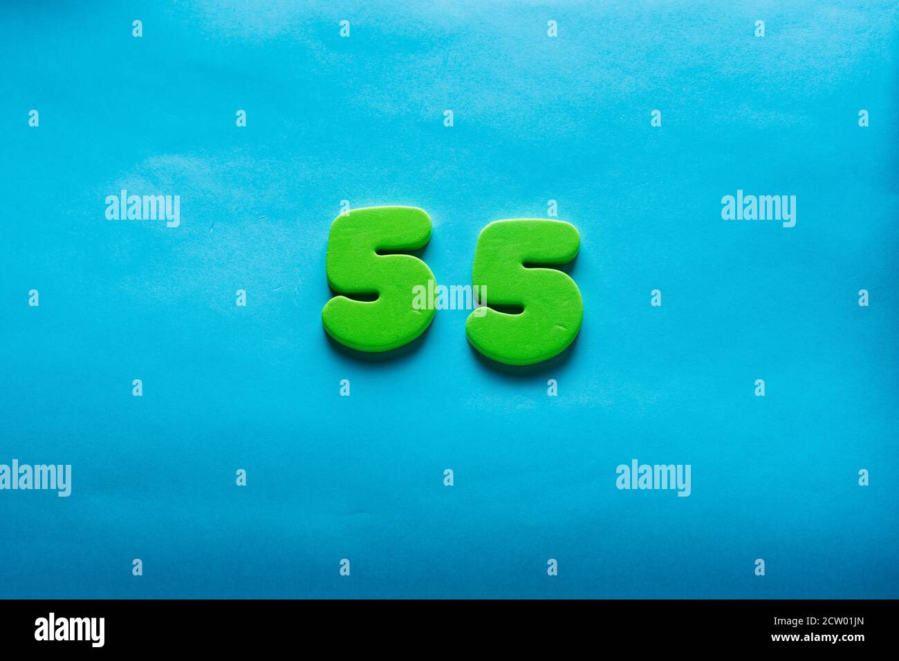 55 years old celebrating classic logo. Colored happy anniversary 55 th ...