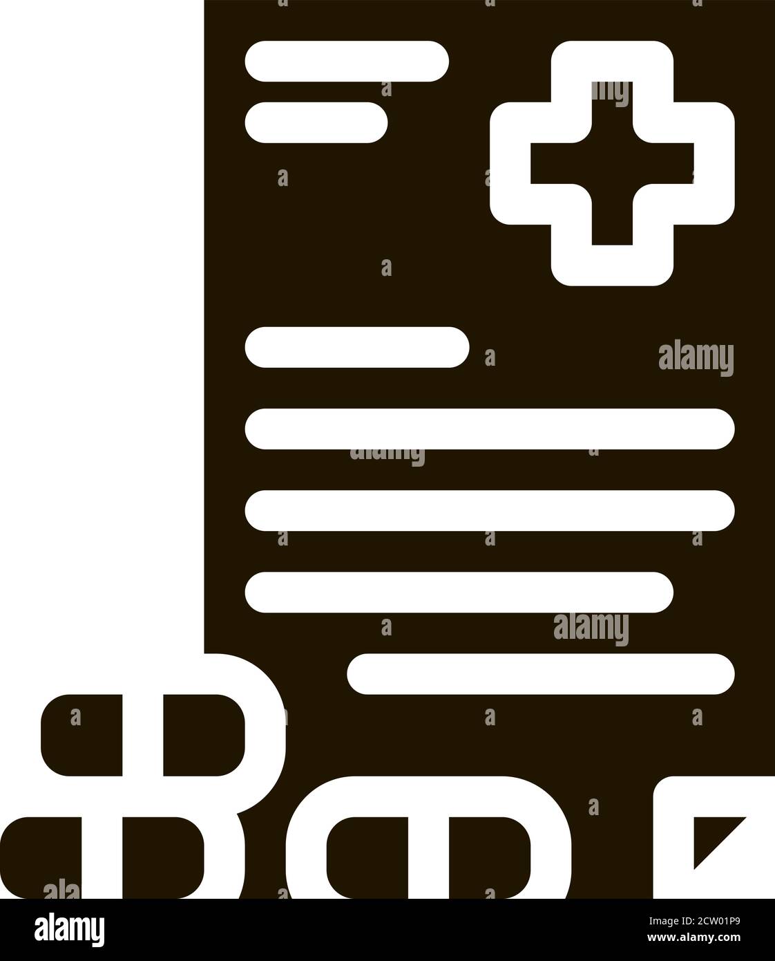 Recipe of Drugs Supplements Icon Vector Illustration Stock Vector Image ...