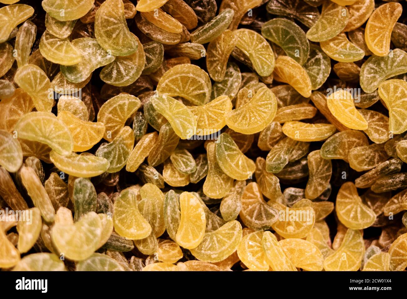 Pile of Lemon and Lime hard candies - close up Stock Photo - Alamy