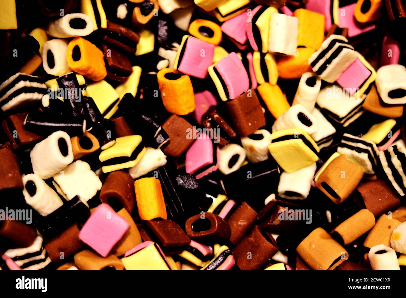 Pile of Licorice Candies - background Stock Photo - Alamy
