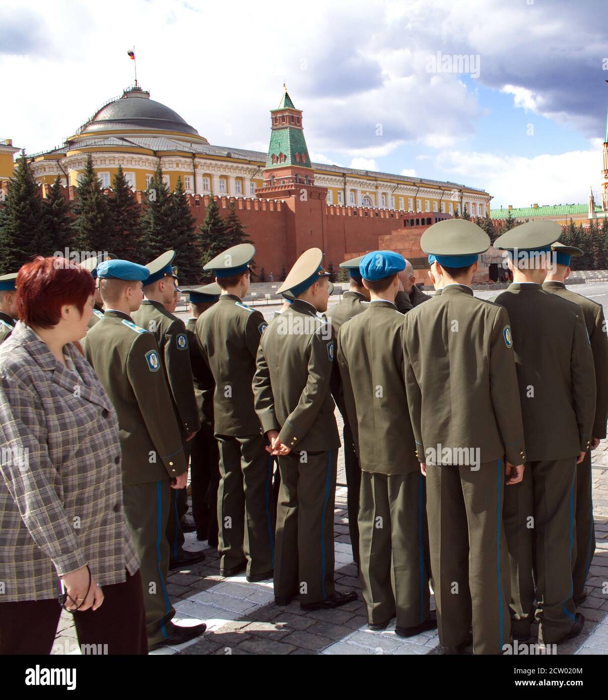 Russian army cadets on a visit to Red Square, Moscow, Russia Stock ...