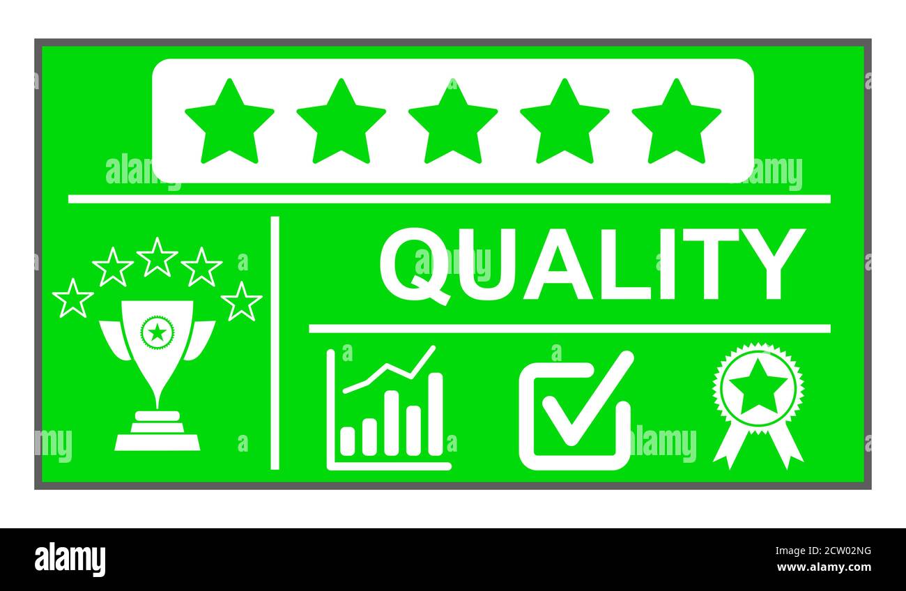 Illustration of a quality concept Stock Photo - Alamy