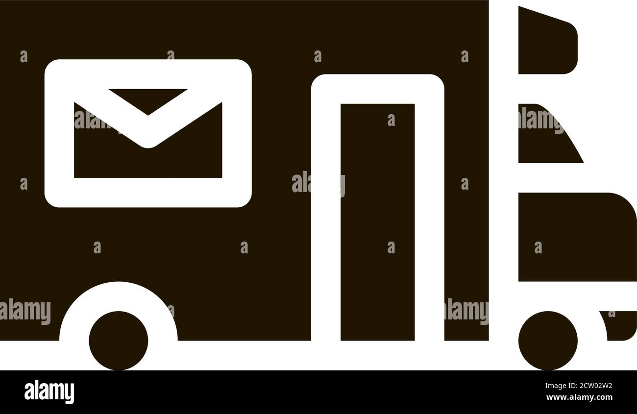 Mail Truck Postal Transportation Company Icon Vector Illustration Stock ...