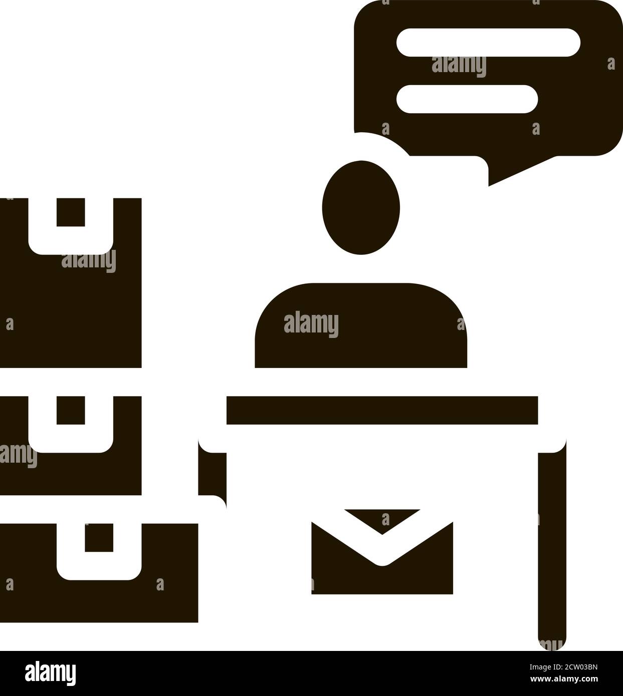 Post Office Workplace Postal Transportation Company Icon Vector ...