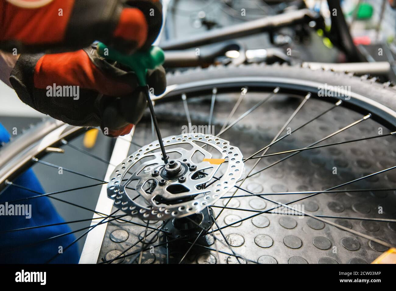 Man installs hi-res stock photography and images - Alamy