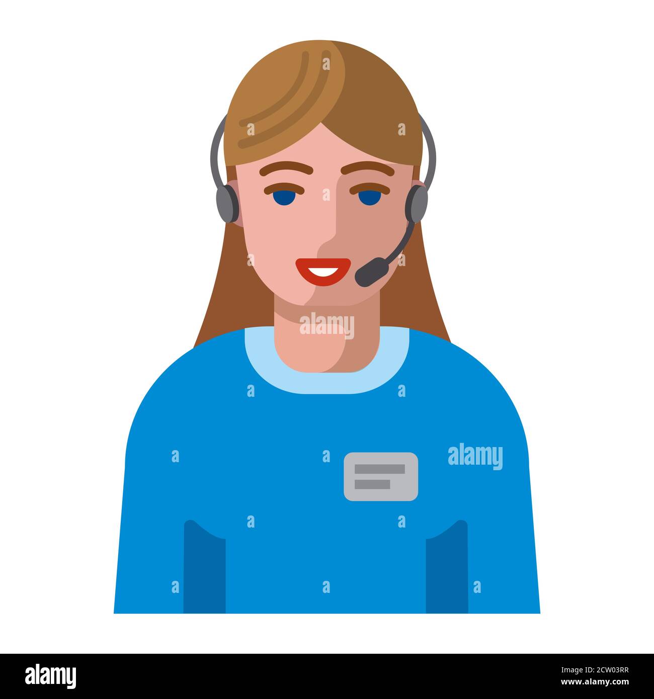 illustration of the service support girl operator icon Stock Vector ...
