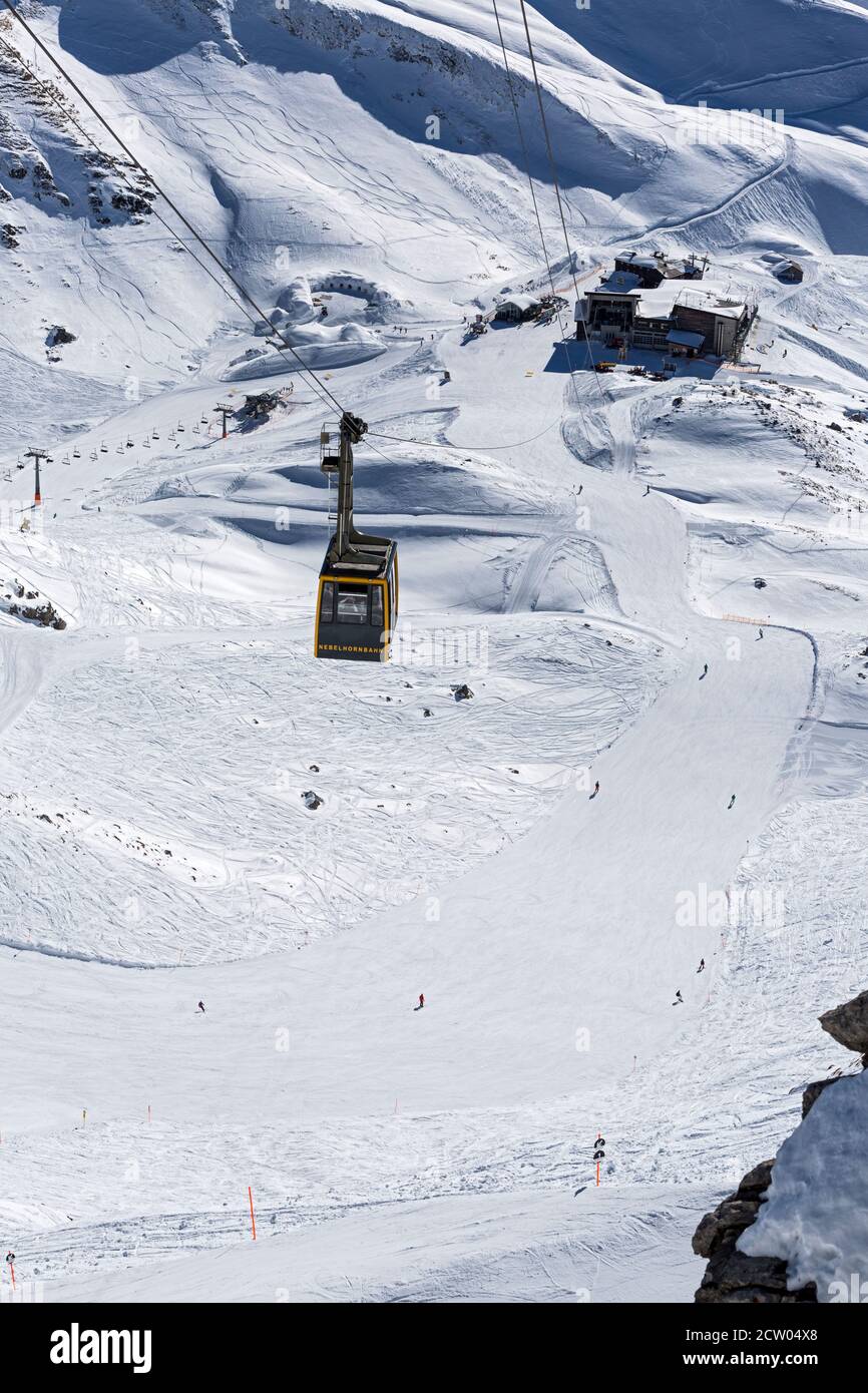 Nebelhornbahn, Bergstation Höfatsblick, Skipiste, Allgäuer Alpen ...