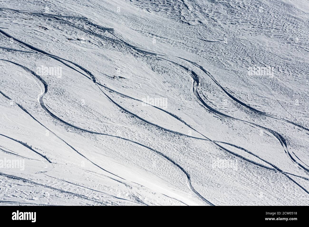 Berghang, Skispuren im Schnee, Allgäuer Alpen, Oberstdorf Stock Photo ...
