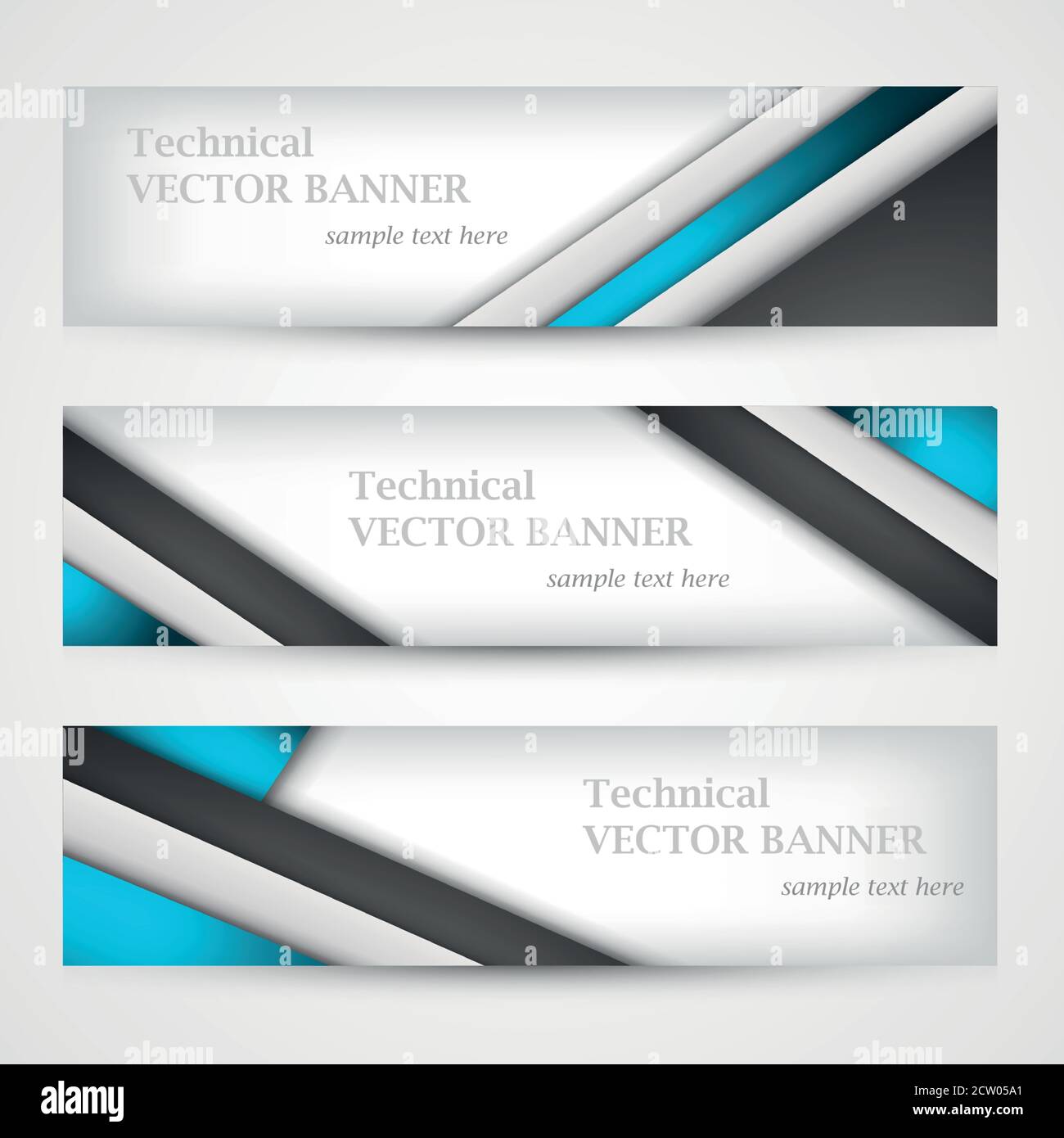 Set of banners with lines paper. Business design template Stock Vector ...