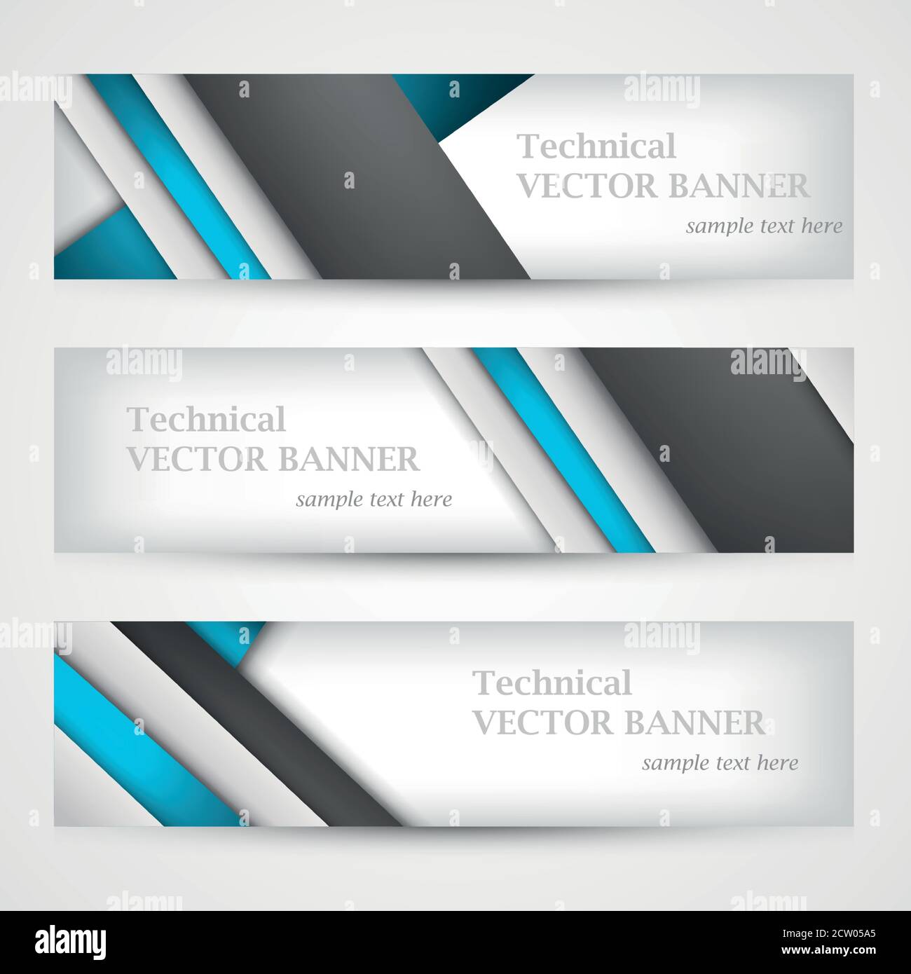 Set of banners with lines paper. Business design template Stock Vector ...