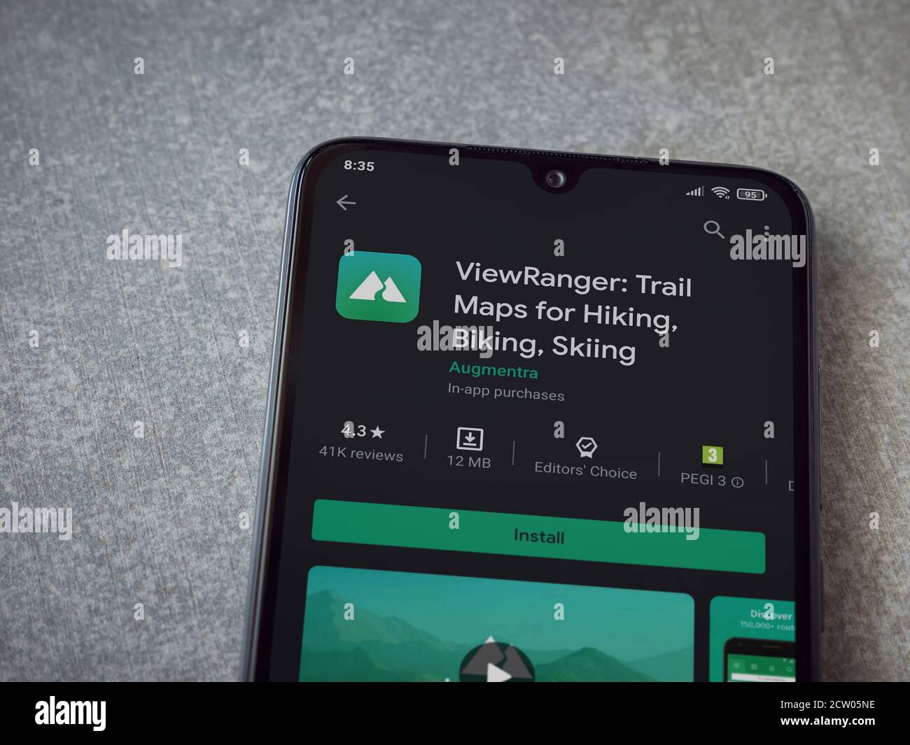 Lod, Israel - July 8, 2020: ViewRanger app play store page on the ...