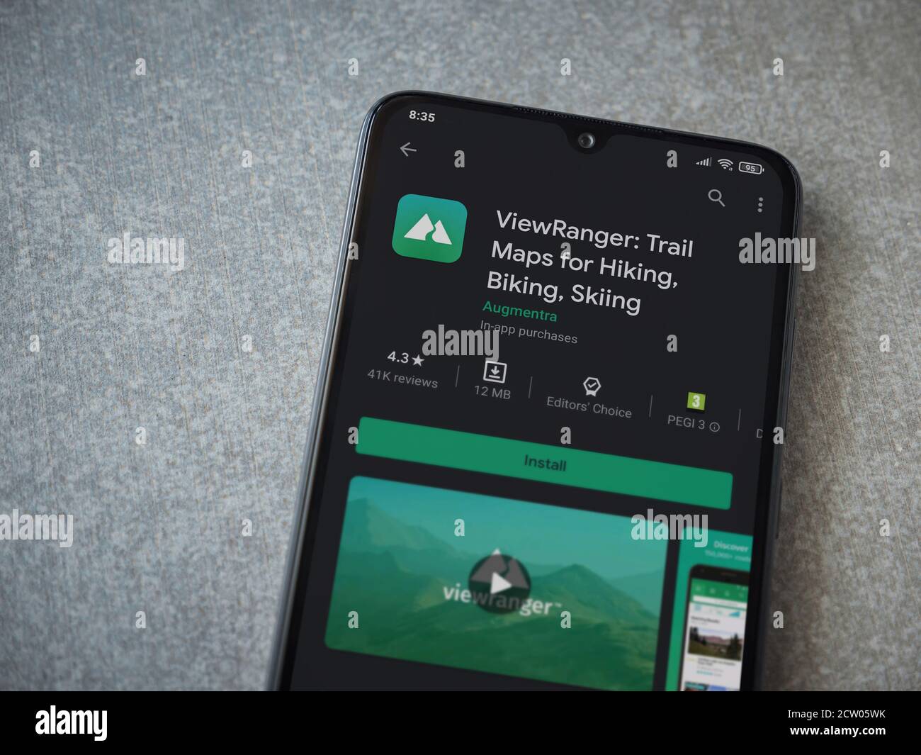 Lod, Israel - July 8, 2020: ViewRanger app play store page on the ...