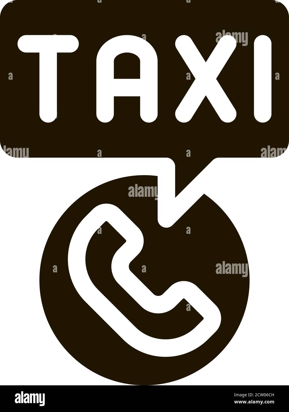 Taxi Call Telephone Service Online Taxi Icon Vector Illustration Stock ...