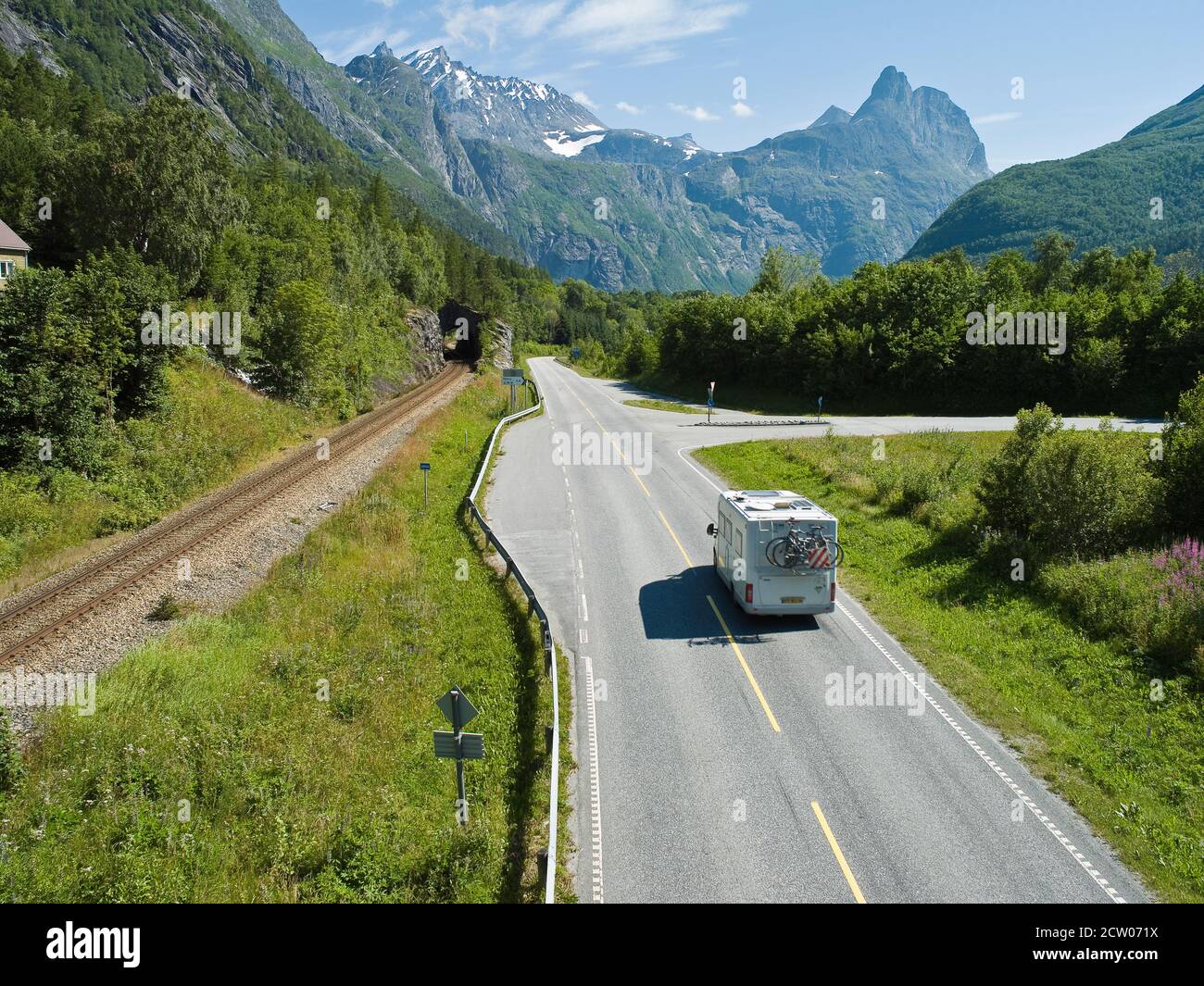 Camper Van in Romsdalen, Norway Stock Photo - Alamy