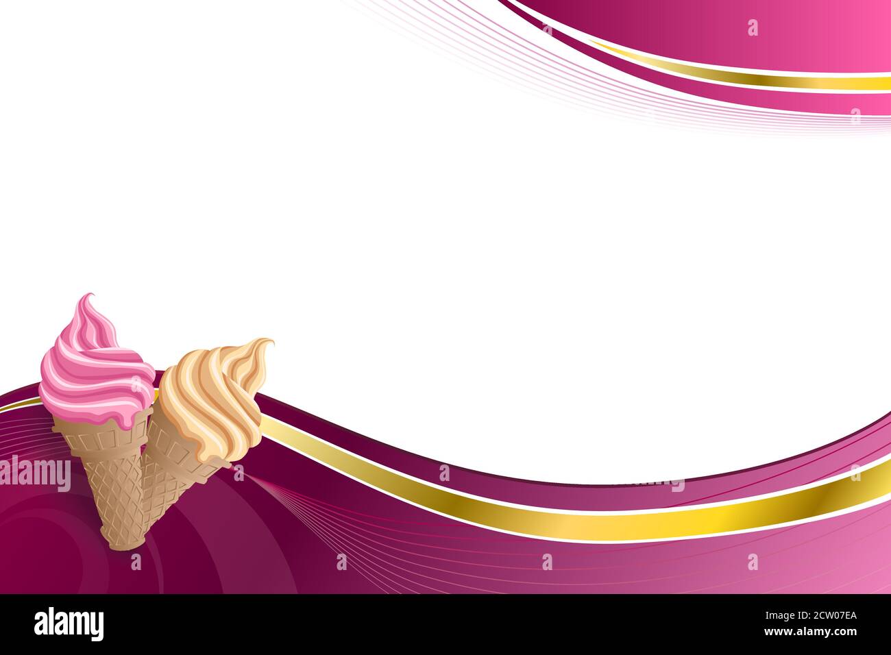 Background abstract pink beige vanilla ice cream illustration gold ...