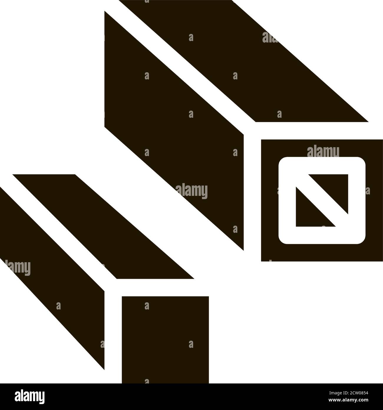 Square Tubes Metallurgical Icon Vector Illustration Stock Vector Image ...