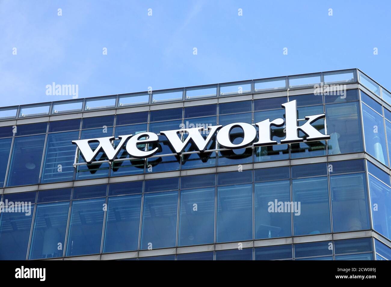 Wework logo Berlin Stock Photo - Alamy