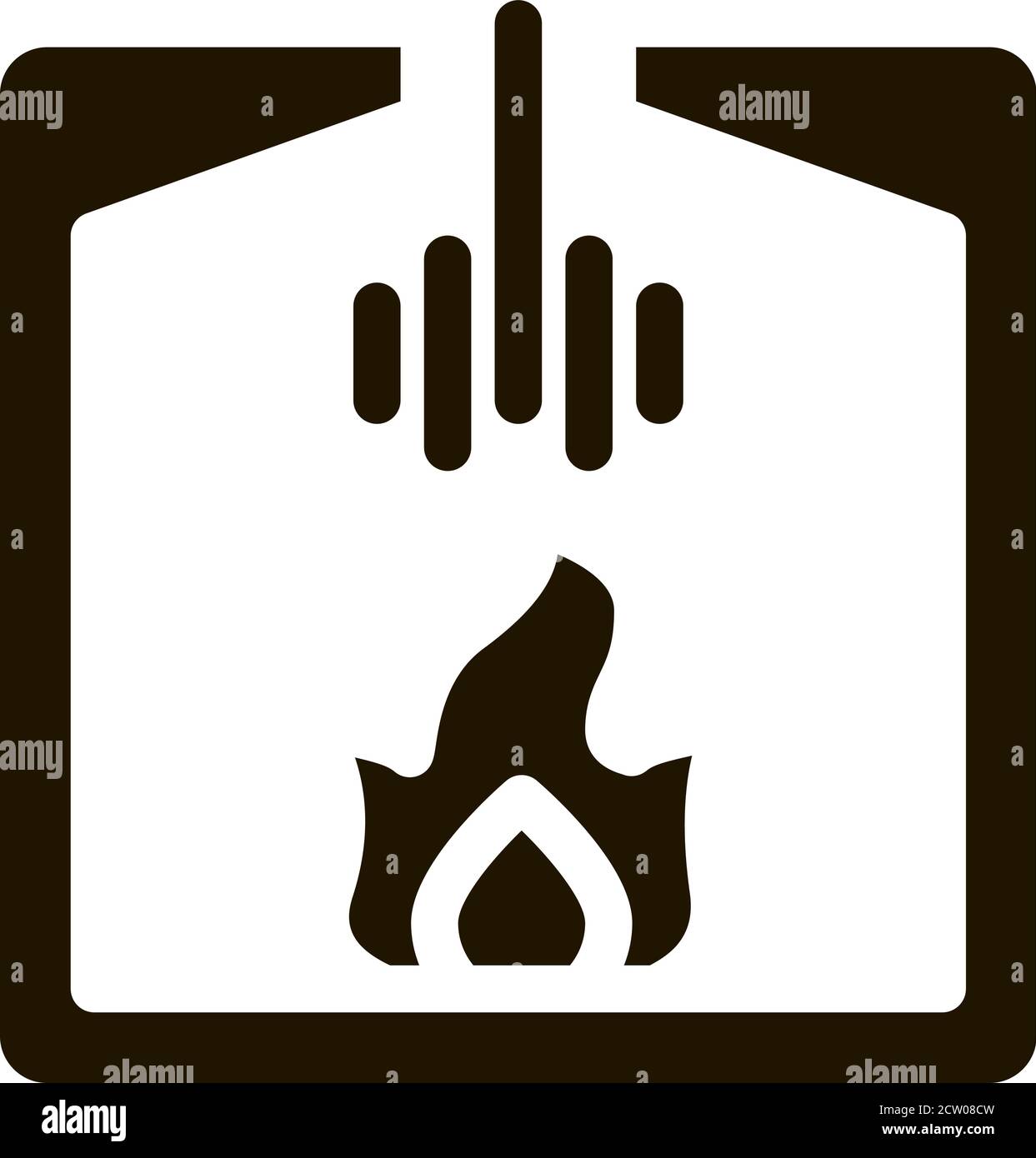 Factory Combustion Process Metallurgical Icon Vector Illustration Stock ...