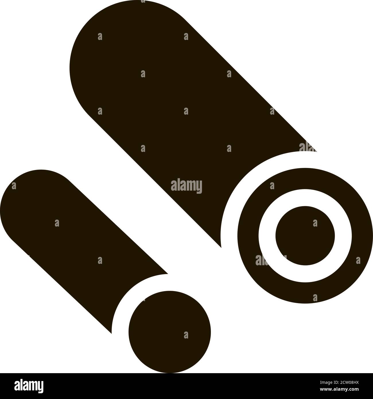 Circular Pipes Metallurgical Icon Vector Illustration Stock Vector ...