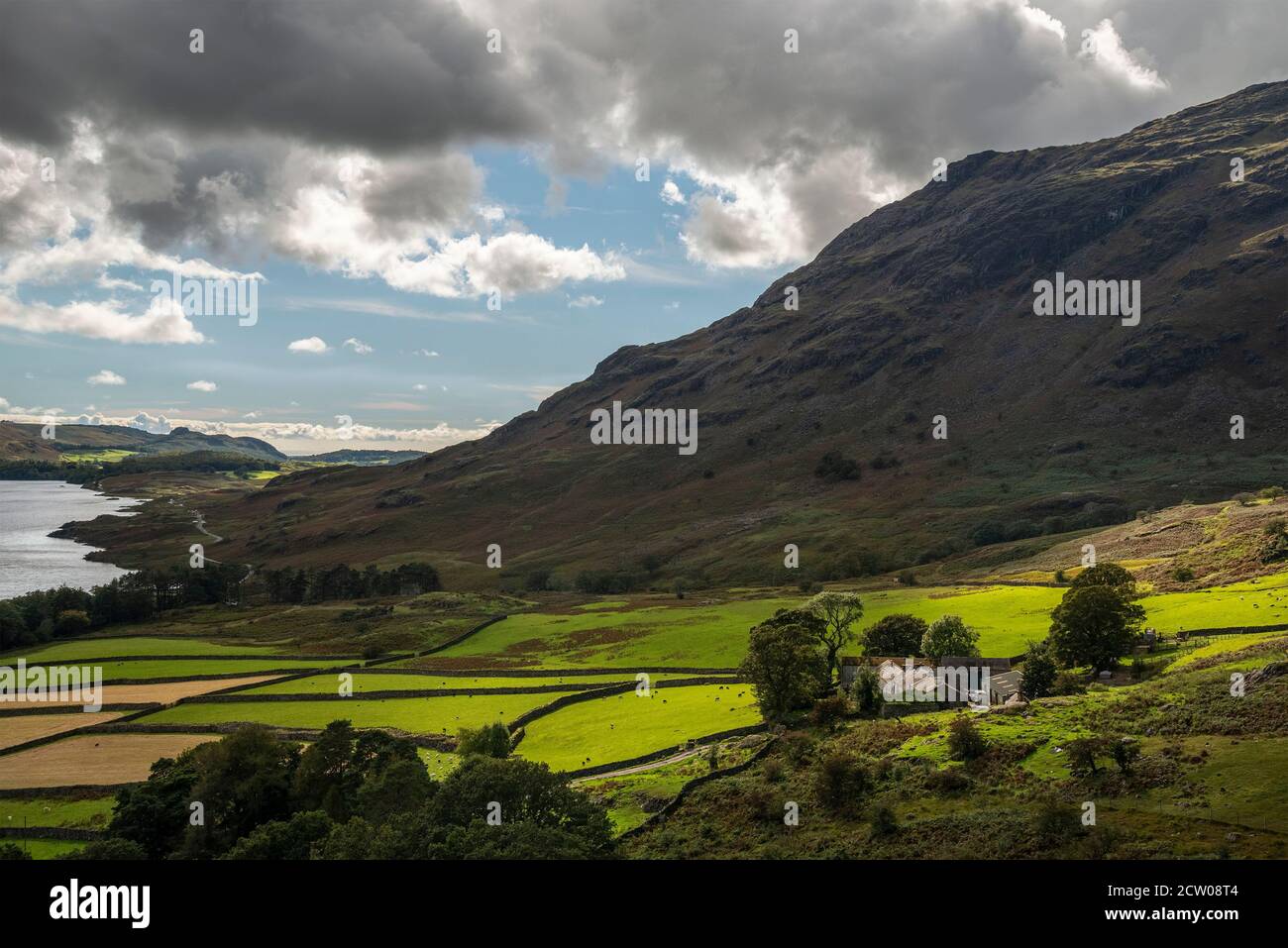 Beautiful landscape image of Kirk Fell in Wastwater in Lake District ...