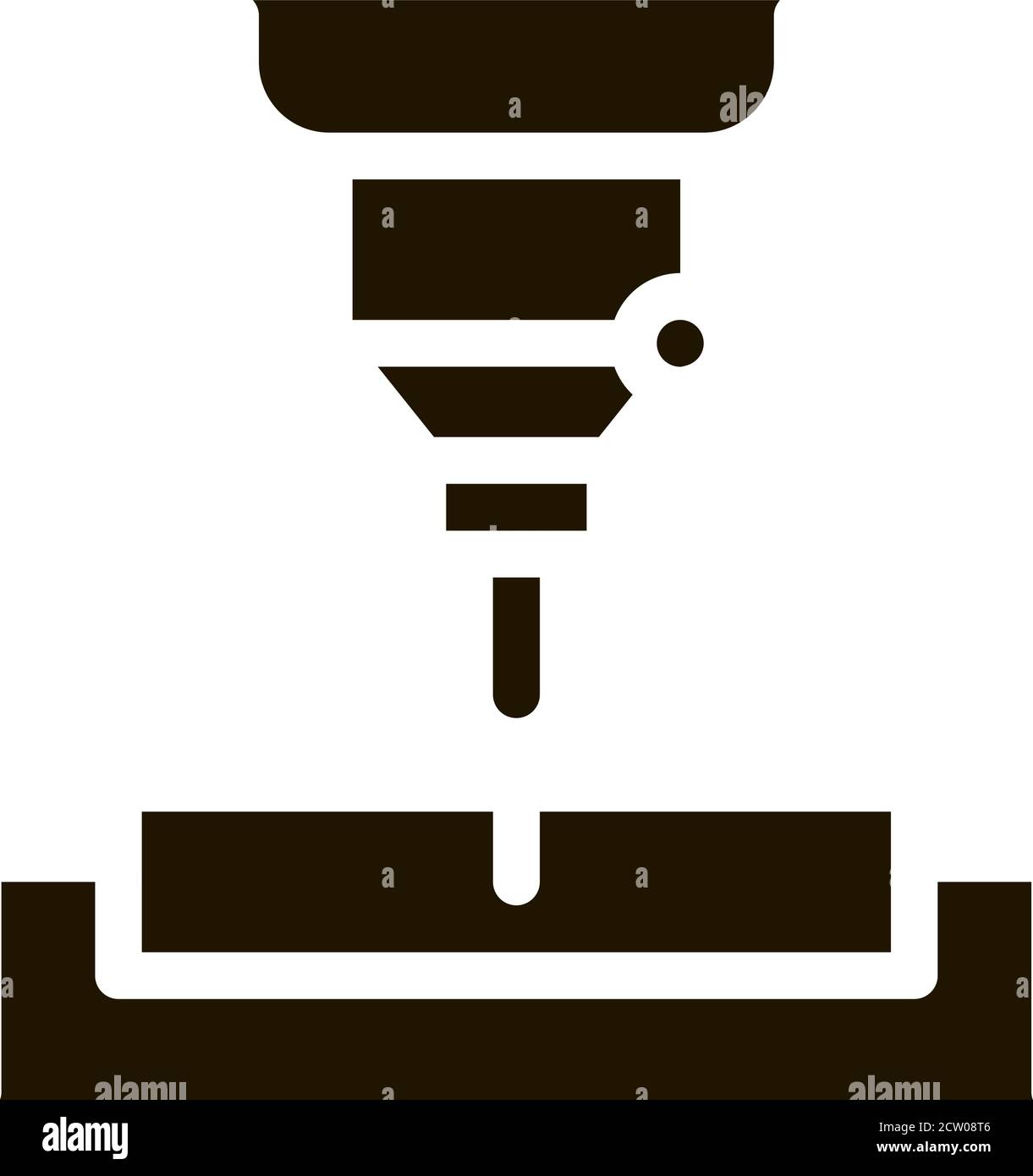 Factory Drilling Metallurgical Icon Vector Illustration Stock Vector ...