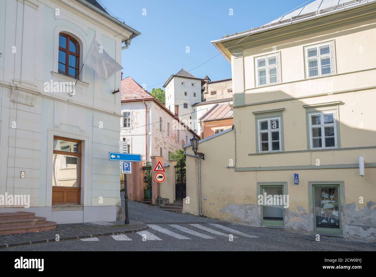 Banska Stiavnica is old medieval mining centre. Unesco heritage town ...
