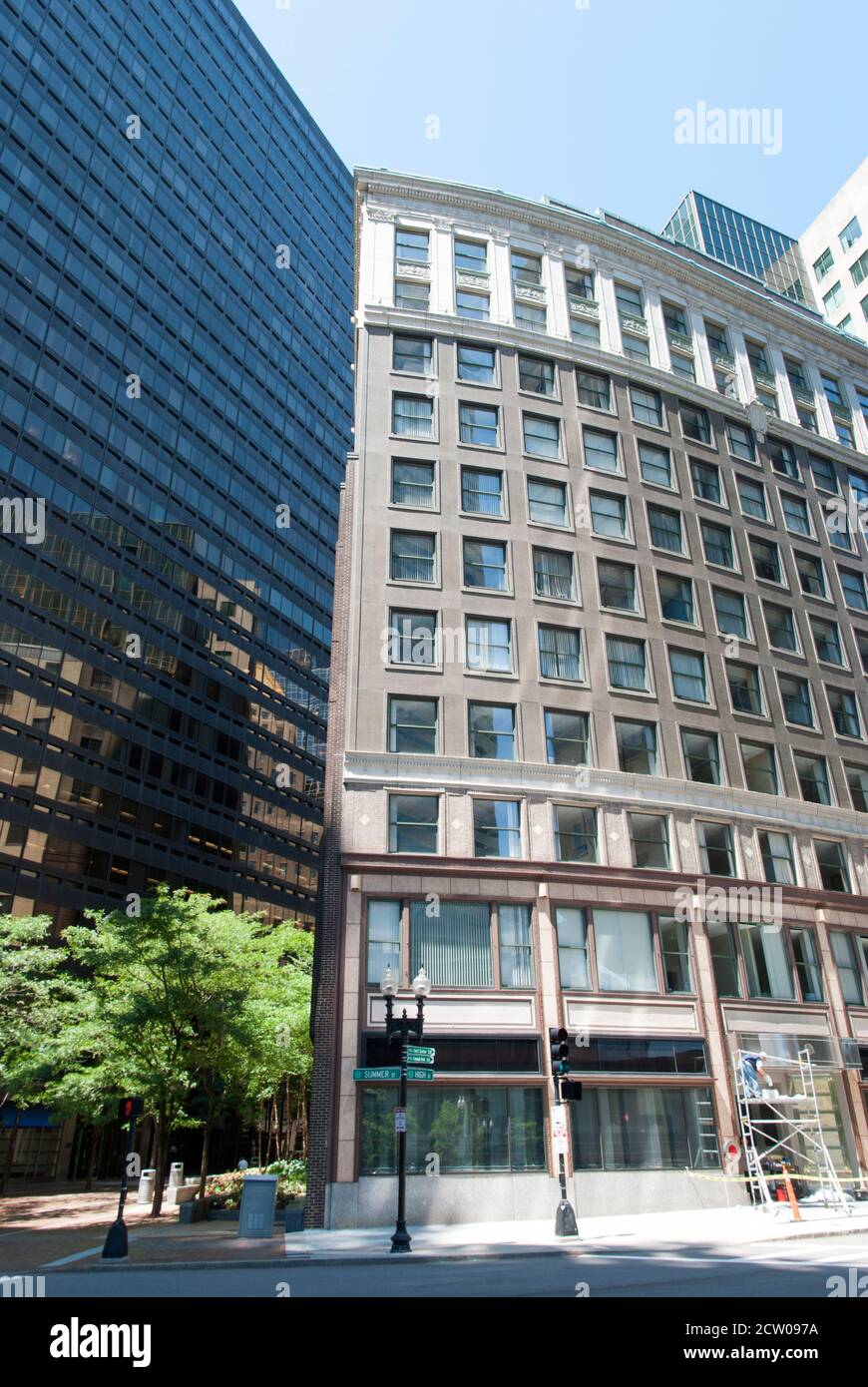 The Sunday morning view of empty streets in Boston downtown ...
