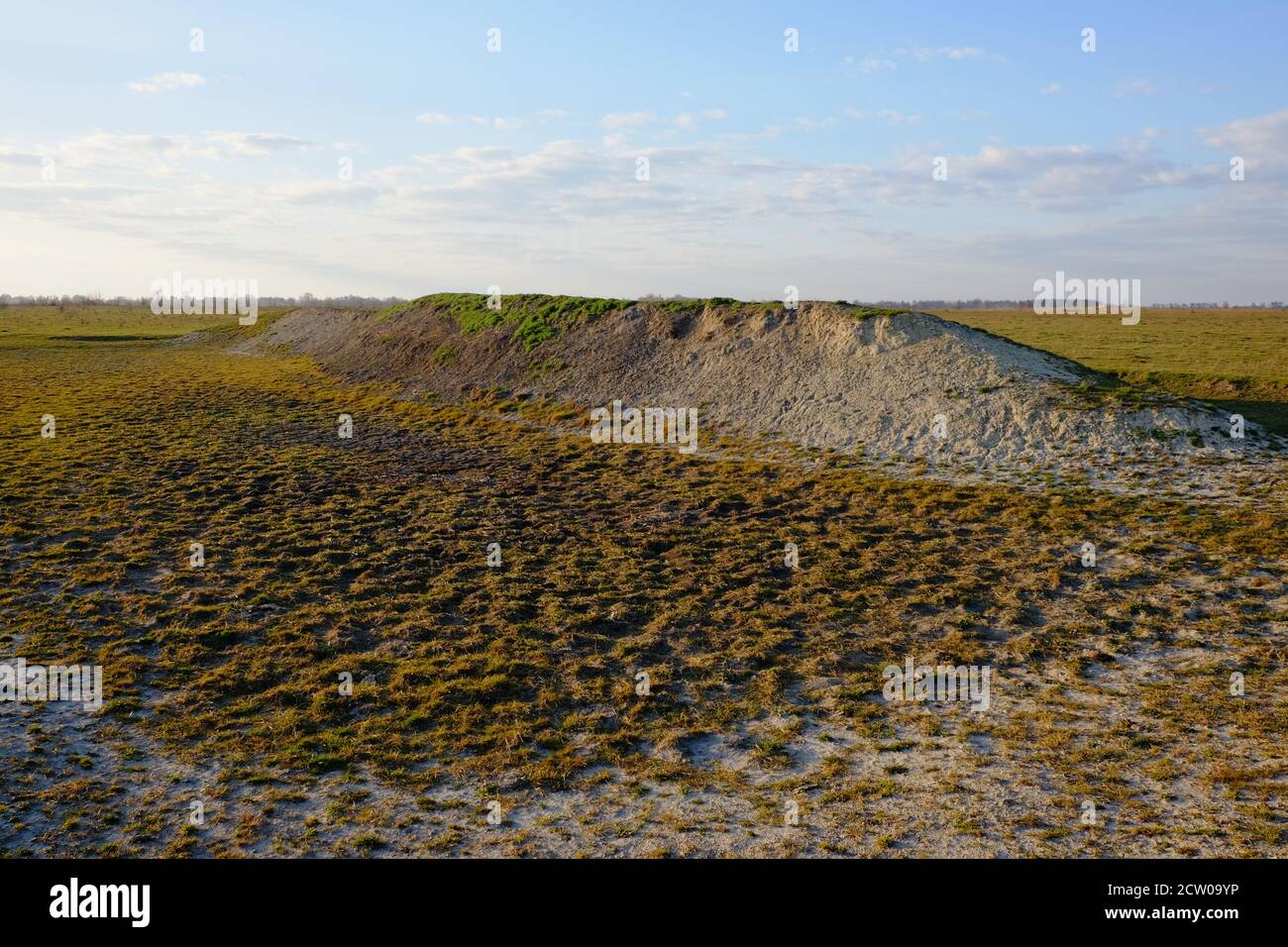 The exposed bottom of a dry pond. Landscape Stock Photo - Alamy