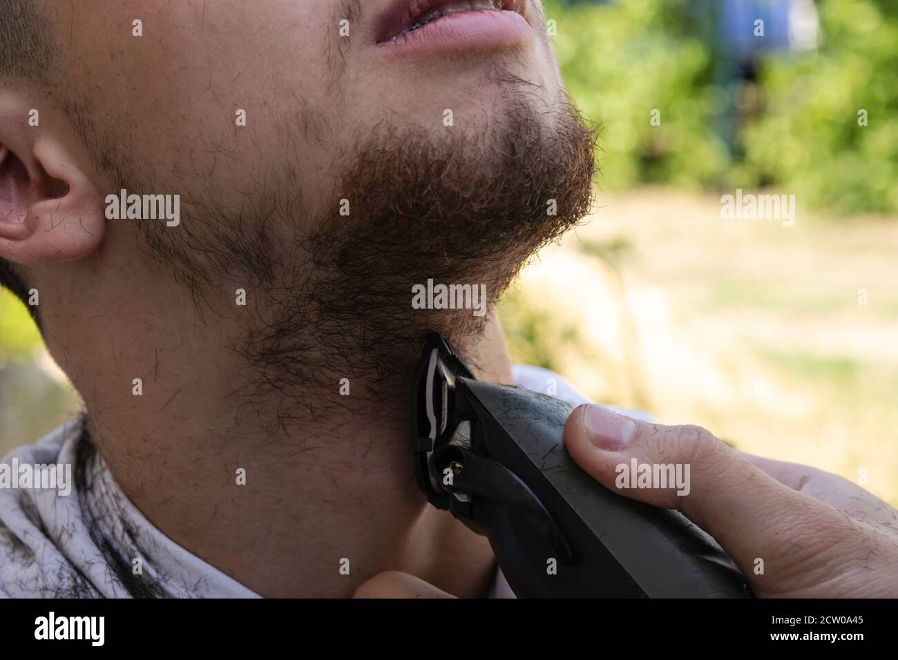 Half bald half hair hi-res stock photography and images - Alamy