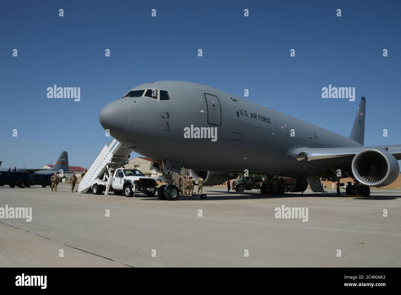 A U.S. Air Force KC-46 Pegasus from the New Hampshire Air National ...