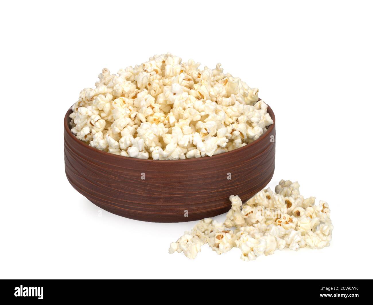 Bowl of popcorn, isolated Stock Photo - Alamy